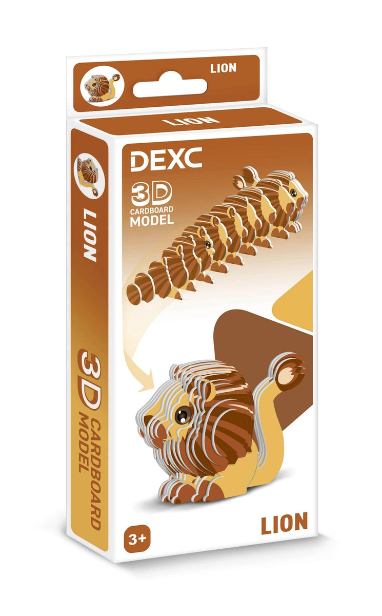 DEXC 3d Cardboard Model Lion – Dizzyware